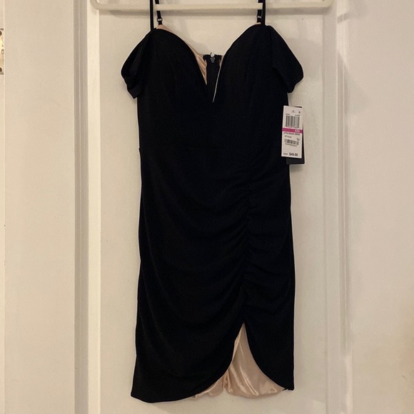 Dresses | Offtheshoulder Ruched Side Tulip Hem Slim Dress | Poshmark